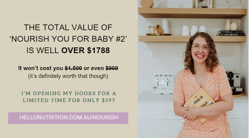 Prepare for Pregnancy: Join Our Nourish You for Baby #2 Program – Hello Nutrition